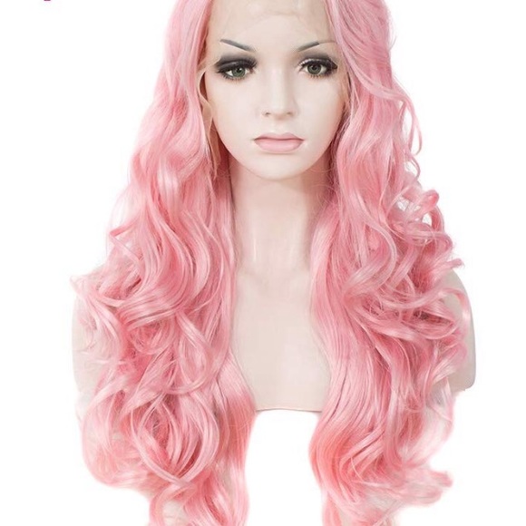 Accessories | Hailey 24 Pink Wavy Lace Front Wig Nwt | Poshmark